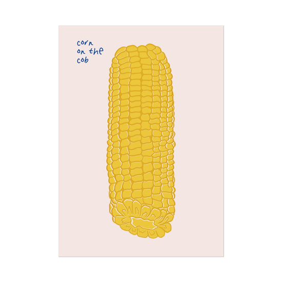 Abstract Corn on The Cob Poster, Veggies, Kitchen Food Wall Print ...