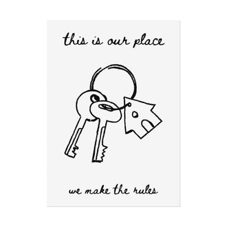 This is Our Place We Make The Rules Poster, B&W Wall Art Print ...